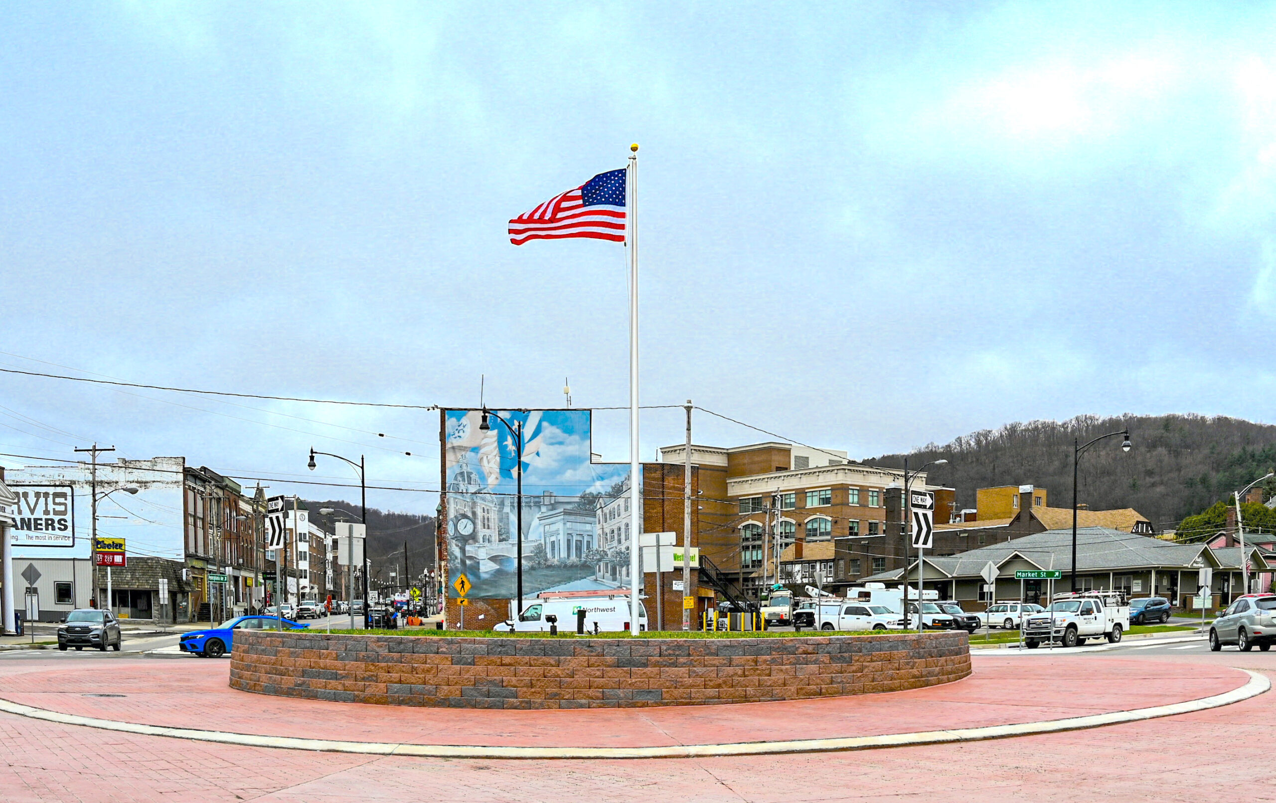 Flagpole installed in center of Roundabout | News, Sports, Jobs - Times ...